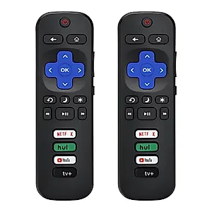 maqsai New Remote Control for R-KU -TV,Compatible TCL R-KU/Hisense R-KU/Onn R-KU/Sharp R-KU/Element R-KU/Westinghouse R-KU/Philips R-KU/Insignia R-KU/Jvc R-KU/RCA Smart TVs 【Pack of 2】