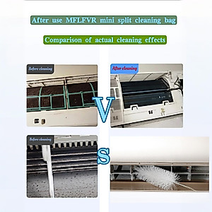 Mini Split Cleaning Bag |Split Ac Unit Cleaning Bag |Ac Cleaning Bag |Mini Split Ac Cleaning Kit with 9ft Drainpipe （12pcs，Light Blue，Large Size