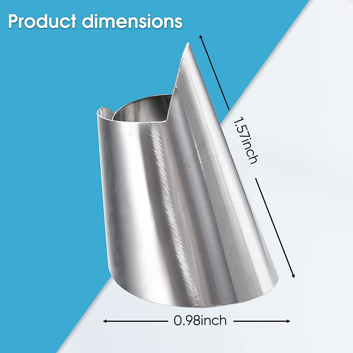 VYH Multifunctional Stainless Steel Finger Protector, Stainless Steel Cutting Protector, Multifunctional Tool For Peeling Beans, Chestnuts And Nuts, Adjustable Size Nail Protector. (10 Pieces)