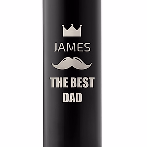 Maverton Travel Mug with engraving for man - 15,2 fl oz flask for him - Removable tea infuser - Lightweight design - LED Display - For Birthday - Personalized gadget for traveler - dad