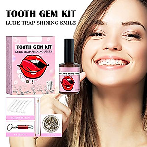 YIPINER Professional DIY Tooth Gem Kit with Curing Light and Glue, Crystals Jewelry kit, Teeth Gems Kit with Glue and Crystals, Great Tooth Jewelry Gems Kit for DIY Use