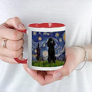 CafePress Starry Night Black Poodle Mug Ceramic Coffee Mug, Tea Cup 11 oz