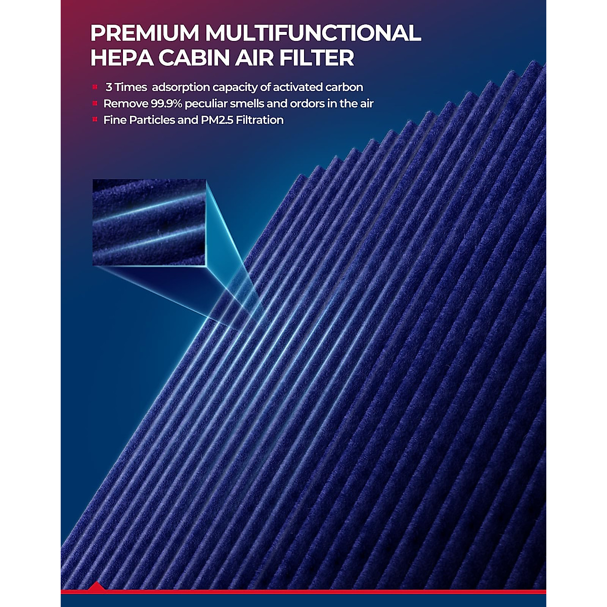 KAX Premium Cabin Air Filter, GCF061 (CF10729) Replace for Avenger, Caliber, Journey, Ram1500 2500 3500, Compass, Patriot, 200, Cabin Filter, Strong Adsorption w/Upgraded Activated Carbon