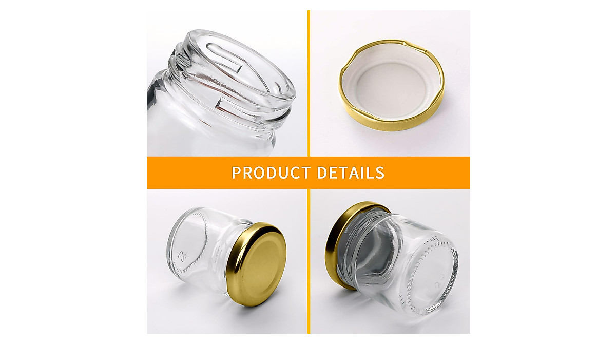Encheng 1.5oz Mini Glass Jars - Perfect for Crafts & Gifts