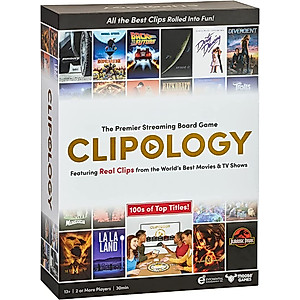 Clipology Game - The Premier Streaming Board Game Featuring Real Clips From The World's Best Movies & TV Shows | Movie Trivia Game