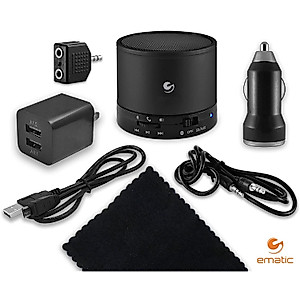 Ematic Bluetooth Wireless Speaker & Speakerphone for iPhone, iPad, iPod, Android devices, & Laptops, Blue