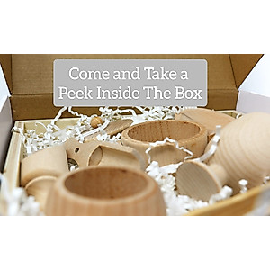 Play. Pretend. Learn. Montessori Toys for Toddlers. Wooden Tray Busy Board with 13 Sensory Toys and Educational Toys. Wooden Toy Play Kitchen Wooden Scoops. Toddler Toys for 3 Years+