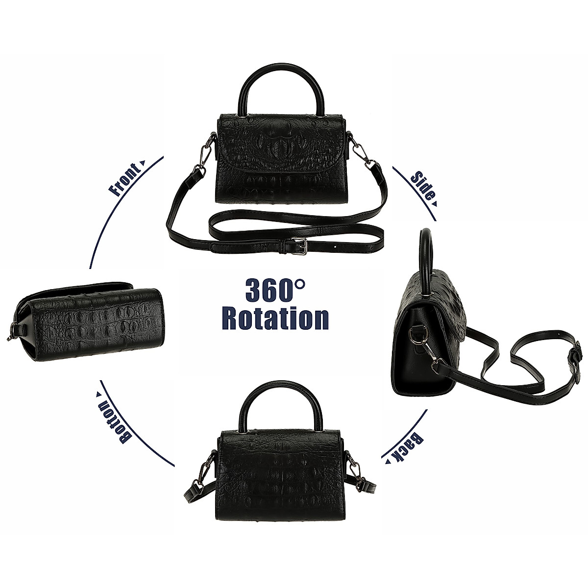 IN.RHAN Women's Handbag Square Straw Handmade Rattan Purse Weave Crossbody Bag Khaki