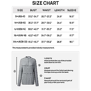 MEROKEETY Women's 2023 Long Sleeve Chunky Knit Sweaters 1/4 Zip Polo V Neck Casual Pullover Tops,Beige,M