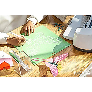 Nicapa Light Grip Cutting Mat for Cricut Maker 3/Maker/Explore 3/Air 2/Air/One (12x12 inch,2 Mats) Light Adhesive Sticky Blue Quilting Replacement Cut Mats