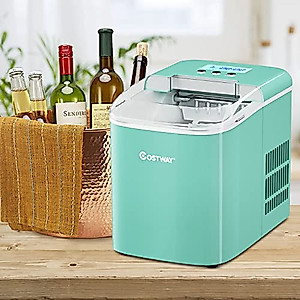 ARLIME Portable Ice Maker Machine with Self-Cleaning, 26Lbs/24H Ice Cube Maker, 9 Ice Cubes S/L Ready in 6 Mins, Small Cube with Ice Scoop and Basket, for Home/Kitchen/Office/Bar/RV(Gray)