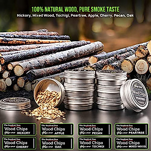 Cocktail Smoker Kit with Torch,8 Kinds of Wood Chips,Old Fashioned Cocktail Drink Smoke Kit,Bourbon,Whiskey Smoker Infuser Kit,Birthday&Father Day Bourbon Whiskey Gift for Men,Dad,Husband (No Butane)