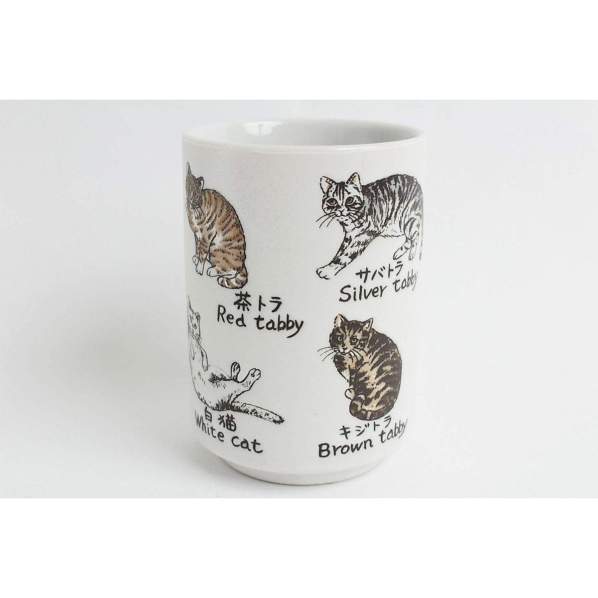 Mino ware Japanese Ceramics Sushi Yunomi Chawan Tea Cup Japanese Cat made in Japan (Japan Import) YAY080