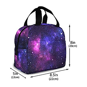 BLUBLU Galaxy Portable Lunch Bag Insulated Cooler Tote Box for Travel/Picnic/Work