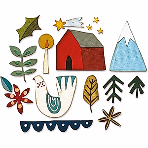 Sizzix Christmas Thinlits Die Set Funky Nordic by Tim Holtz