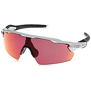 Oakley Men's OO9211 Radar EV Pitch Shield Sunglasses, Polished White/Prizm Field, 38 mm