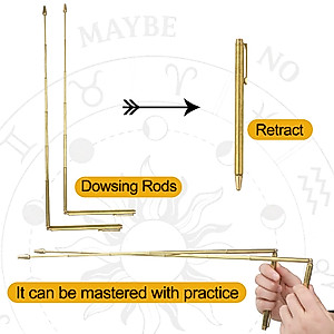 Pendulum Board Dowsing Kit with 3 Pcs Wooden Spirit Board Talking Board,1 Metaphysical Message Crystal Pendulum Necklace,2 Pcs Retractable Copper Dowsing Rods for Ghost Hunting, Energy Healing