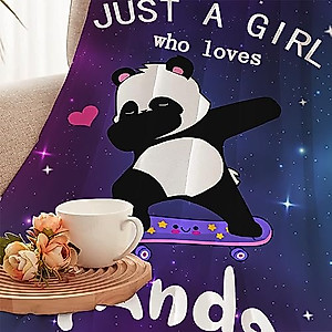 Panda Blanket Ultra Soft Flannel Panda Throw Blanket Cozy Lightweight Panda Gifts for Panda Lovers for Kids Adults 50" X40"