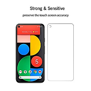 Ailun Screen Protector for Google Pixel 5a 5G Tempered Glass 2Pack + 2 Pack Camera Lens Protector Ultra Clear Anti-Scratch Case Friendly