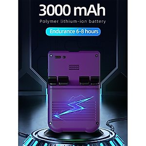 Aetheria XU10 Retro Handheld Game Console, 3.5-Inch IPS Screen Video Gaming Console with 12000+ Games, Linux System, RK3326S CPU, Supports Over 20 Emulator-Black