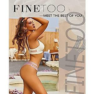 FINETOO Seamless Thongs for Women 6 Pack Sexy V-Wasit Women's Underwear No Show T-back Underwear for Women Panties