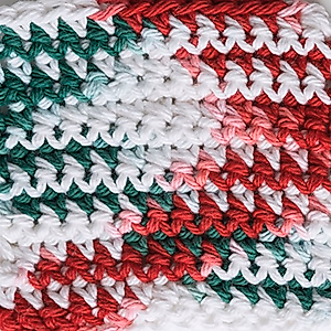 Lily Sugar 'N Cream The Original Ombre Yarn, 2oz, Gauge 4 Medium, 100% Cotton, Mistletoe - Machine Wash & Dry