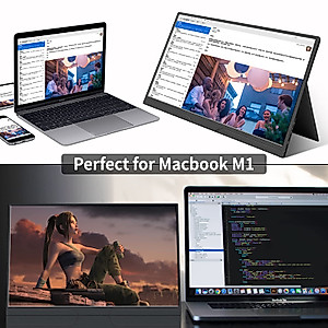 YGG Portable Monitor 17.3 Inches, 4K 3840X2160 Freesync USB-C HDMI Portable Laptop Monitor, 100% Adobe sRGB External Display, IPS Computer Gaming Monitor, Travel Monitor for Laptop Xbox Ps5 Switch Pc