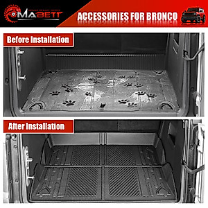 Mabett Cargo Liner Non-Slip Mat for Ford Bronco Accessories, All-Weather Protection Trunk Mat Fit Bronco 2021 2022 2023 2024 4-Door Black
