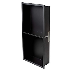 ALFI brand ABNC1224-BLA Shower Niche, Black Matte