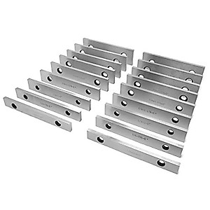 WEN 10349 18-Piece Precision-Ground 1/4-Inch Parallel Sets with Case, Chrome