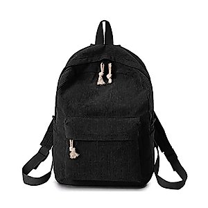 Casual Backpack Personality Striped Backpack College Style Daypack Simple Corduroy Girl Schoolbag Large Capacity Leisure Backpack Travel Work Daily Backpack Fashionable Lightweight Daypack