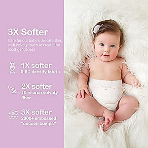 Babycozy Boucy Soft Newborn Diapers for Sensitive Skin, Hypoallergenic Disposable Diapers, Plain White Diapers Without Chlorine, Soft Diapers for Baby&Infant&Preemie, Size 1(8-14lb) 82 Count