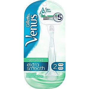 Gillette Venus Extra Smooth Sensitive Women's Razor - 1 Handle + 2 Blade Refills