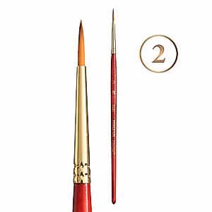 Princeton Heritage, Series 4050, Synthetic Sable Paint Brush for Watercolor, Round, 2