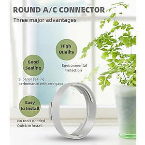 5.9"/6" Portable Air Conditioner Exhaust Hose Coupler Window Adapter - ABS Mobile A/C Unit Tube Connector - Essential Air Conditioning Accessories Round