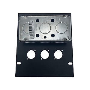 ProCraft Pro Audio Recessed Floor Pocket Box. Loaded AC Duplex and PrePunched for 3 "D" XLR's Made in the USA