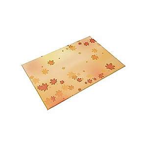 Thanksgiving Outdoor Rug, Large Floor Mat Day Dreamlike Maple Leaf Non Slip Area Rug Rubber Backing Quick Dry Clearance Carpet for Camping Rugs, Patio, Garden, Lawn, Deck, Porch, 6' x 9'
