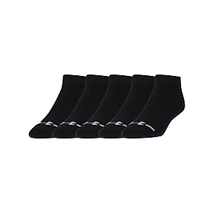 Under Armour Men's Charged Cotton No Show Socks, Black, Large