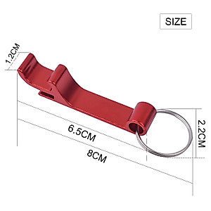 BronaGrand Keychain Bottle Opener,6 Pieces Aluminum Bartender Beer Bottle Opener