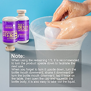 PUDUO Resin Cleaner Water Softener, Epoxy Resin Remover, Resin Remover Tools, Cleaner for Epoxy Resin, UV Resin, Resin Molds, 8 OZ Epoxy Hand Scrub Cleaner/Hand Soap (8 OZ)…