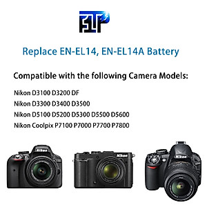 F1TP EH-5 Plus EP-5A AC Power Adapter DC Coupler Kit for Nikon D3100 D3200 D3300 D5200 D5300 D5500 Cameras.