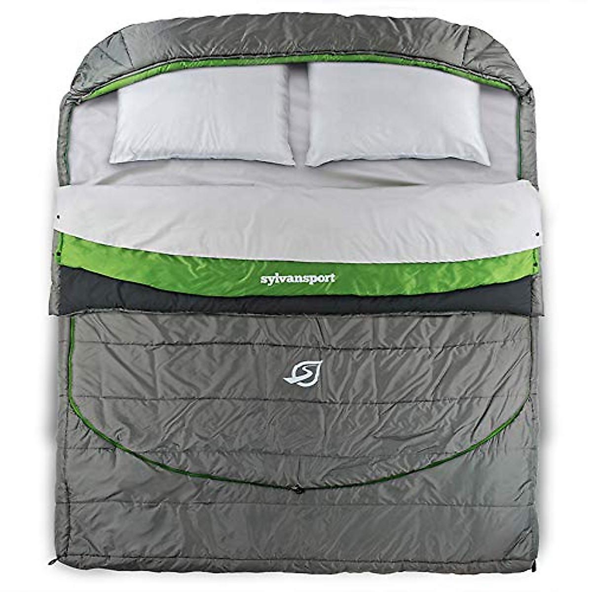 SylvanSport Cloud Layer Sleeping Bag for Adults - Adjustable Layers for 3-4 Season use - Integrated Cotton Sheet