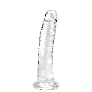 9.6 Inch Big Clear Realistic Dildo for Sex Women's, Body-Safe Material Lifelike Large Penis with Strong Suction Cup for Hands-Free Anal Play for Man Couple
