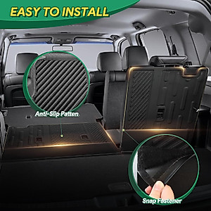 Navoroge Trunk and Seatback Mats for 2021 2022 2023 2024 Ford Bronco 4-Door, All-Weather Waterproof Cargo Trunk Mat Backrest Mat Bronco Interior Accessories
