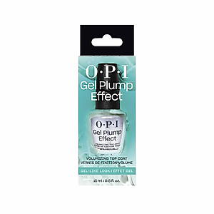 OPI Plumping Top Coat, Volumizing Nail Polish Top Coat, 0.5 fl oz