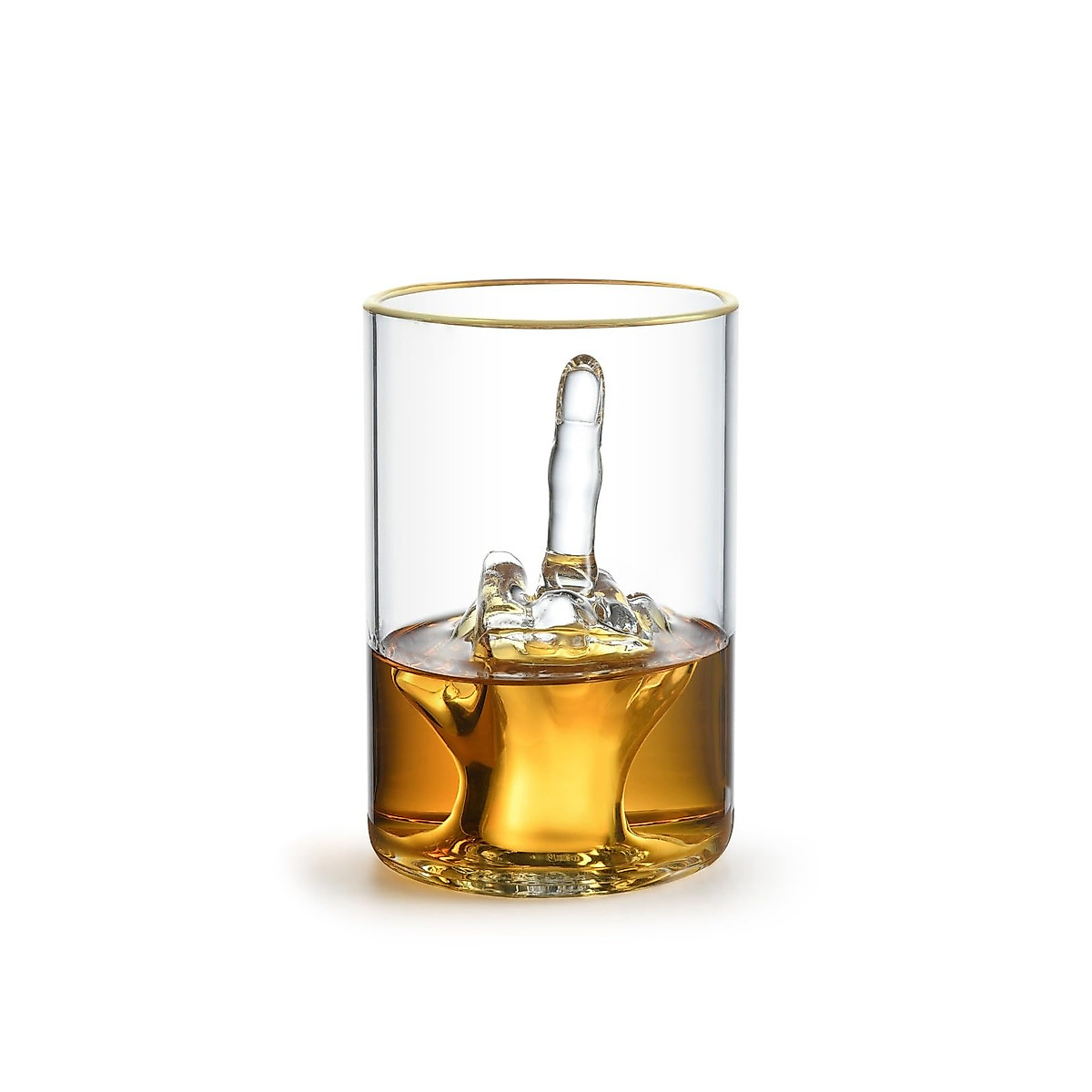 RUGLUSH Personalized Shot Glasses – 4oz Small 3D Middle Finger Glass for Tequila Shots – 1-Pcs Mini Shot Glasses with Food-Grade Non-BPA Glass – Ideal as Birthday Shot Glasses, Parties Patent-Pending