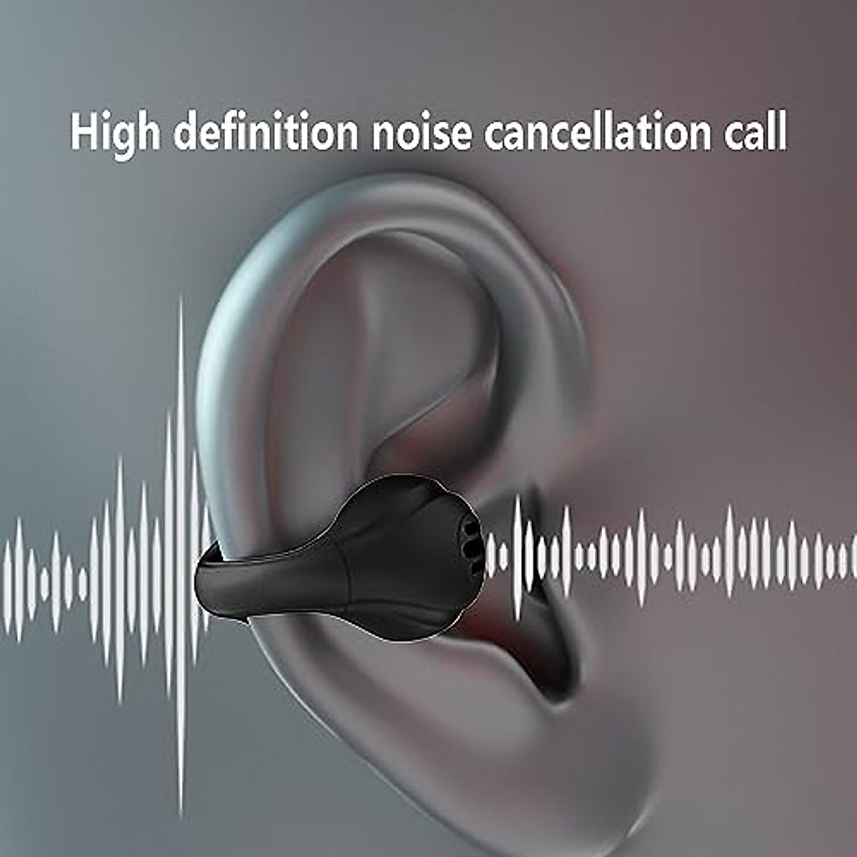 Headphones Wireless Bluetooth, Wireless Ear Clip Skeleton Conduction Headphones, Bluetooth 5.3 Waterproofs Open Ear Headphones, Bluetooth Headphones, Noise Cancelling Headphones for Sleeping,