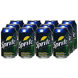 Sprite Lemon Lime Soda 355mL/12oz Cans 12 Pack Imported from Canada