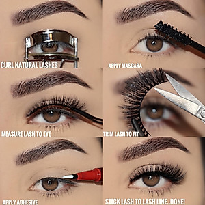 Silly George SuperNatural Series Starter Kit - Pretty Lashes with Adhesive Eyeliner | Clear Band gives Lashes Natural Look | Extra Strong Hold for False Eyelashes (Aurora, LinerBond™ Clear)