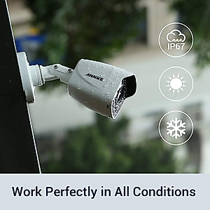 ANNKE TVI Surveillance Camera with Full Color Night Vision, 1080P HD Analog Security Video Camera with Smart Array LED, 3.6MM Lens, IP67 Weatherproof for Indoor and Outdoor Use